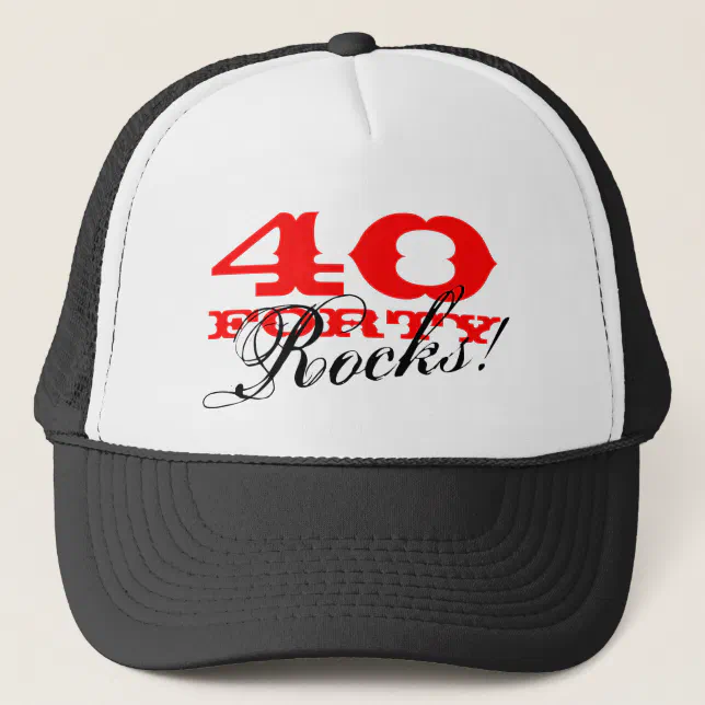 40th Birthday hat | Forty Rocks! | Zazzle