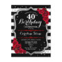 40th birthday black gold music notes invitation | Zazzle