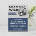 40th birthday invitations Men Party Let's Get Wild | Zazzle