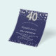 40th birthday navy blue silver budget invitation flyer | Zazzle