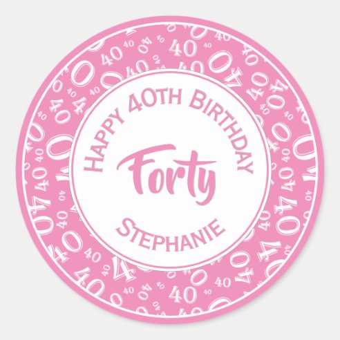 Number 40 Stickers - 100% Satisfaction Guaranteed | Zazzle