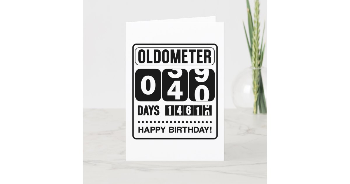 40th Birthday Oldometer Card | Zazzle