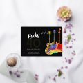 40th Birthday Party Music Rocks 40 Gold Foil Invitation | Zazzle