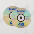 40th Birthday Party Retro 90s Music Themed Faux CD Invitation | Zazzle