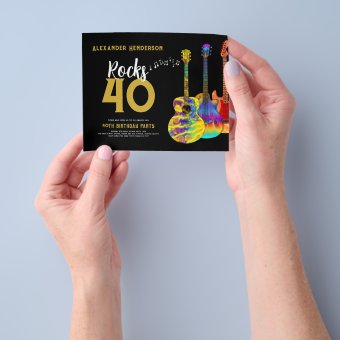 40th Birthday Party Rockstar Budget Flyer | Zazzle