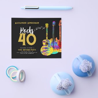 40th Birthday Party Rockstar Budget Flyer | Zazzle