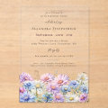 40th Birthday Party September Birth Month Flower Acrylic Invitations ...