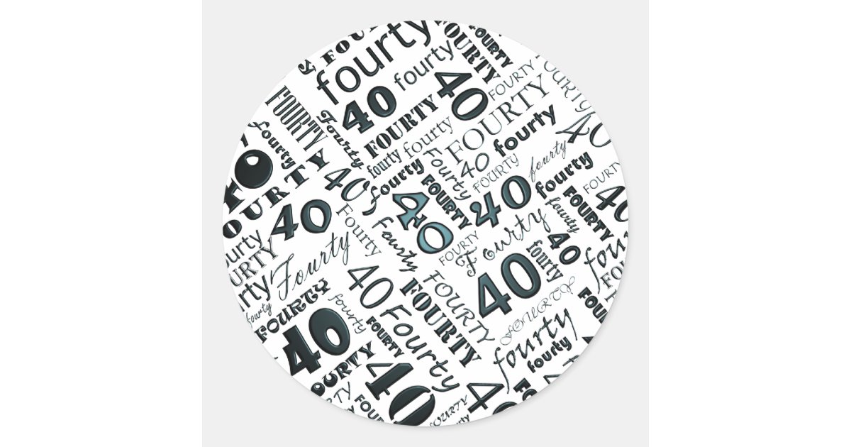 40th Birthday Party Sticker | Zazzle