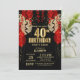 40th Birthday - Red Balloons Invitation | Zazzle