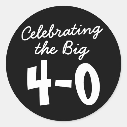 40th Birthday Stickers - Celebrating the Big 40th | Zazzle