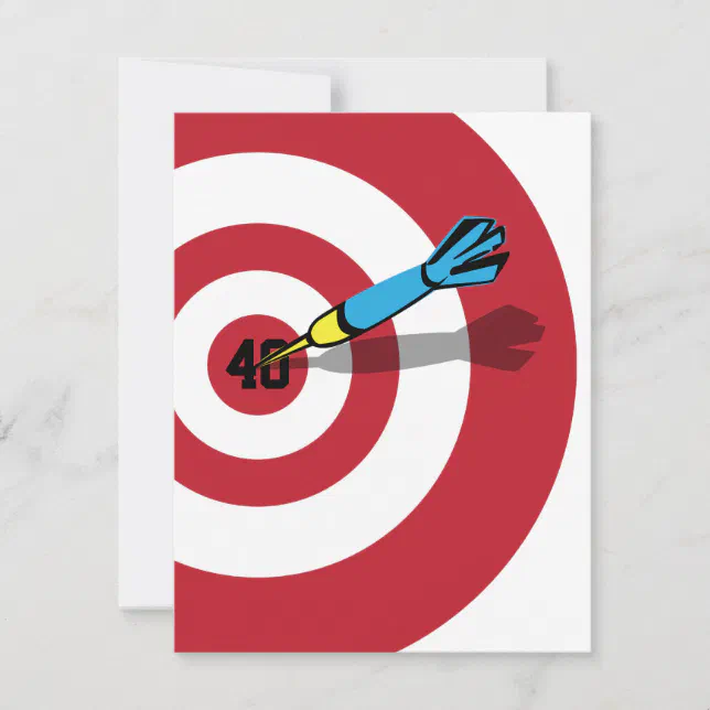 40th Birthday - Target Bullseye Invitation | Zazzle