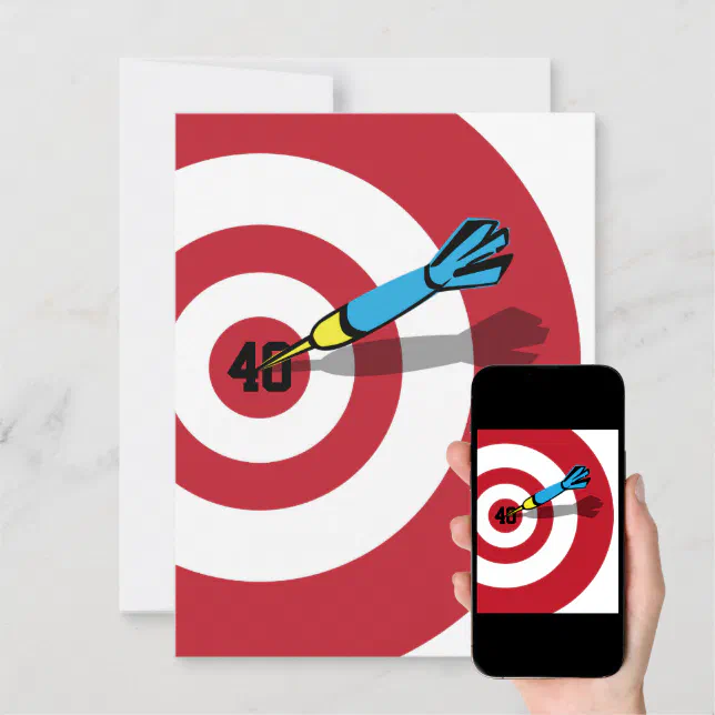 40th Birthday - Target Bullseye Invitation | Zazzle
