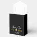 40th Birthday Thank You Black Gold Favor Box | Zazzle