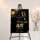 40th Birthday Welcome Sign Printable Modern Black | Zazzle