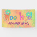 40th Birthday WooHoo Name Personalized Banner | Zazzle