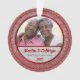40th Ruby Red Anniversary with Damask and Photo Ornament | Zazzle