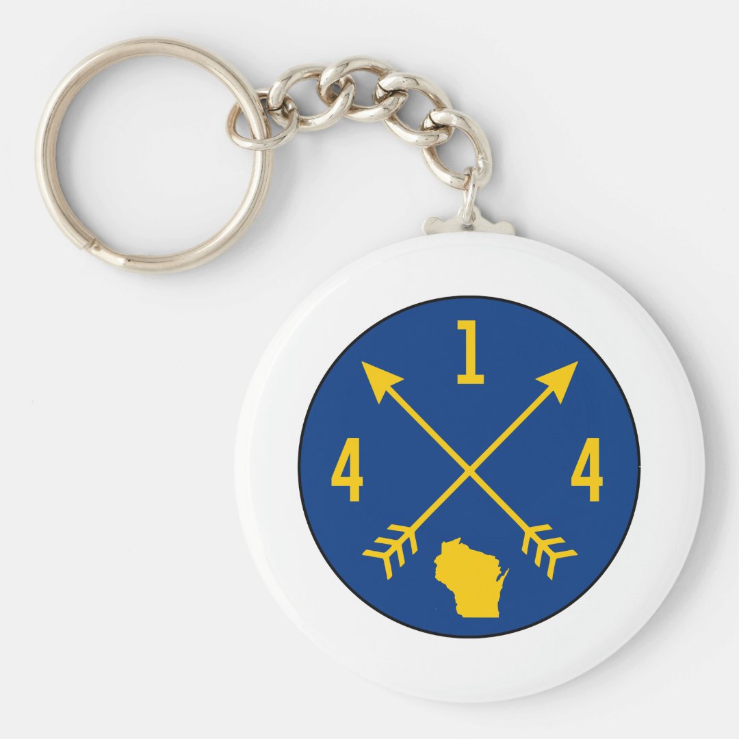 414 Area Code Art Keychain Zazzle