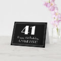 41st Birthday ~ Art Deco Inspired Look "41", Name Card | Zazzle