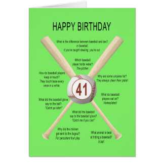 Funny 41st Birthday Greeting Cards | Zazzle