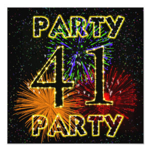 41st Birthday Invitations | Zazzle