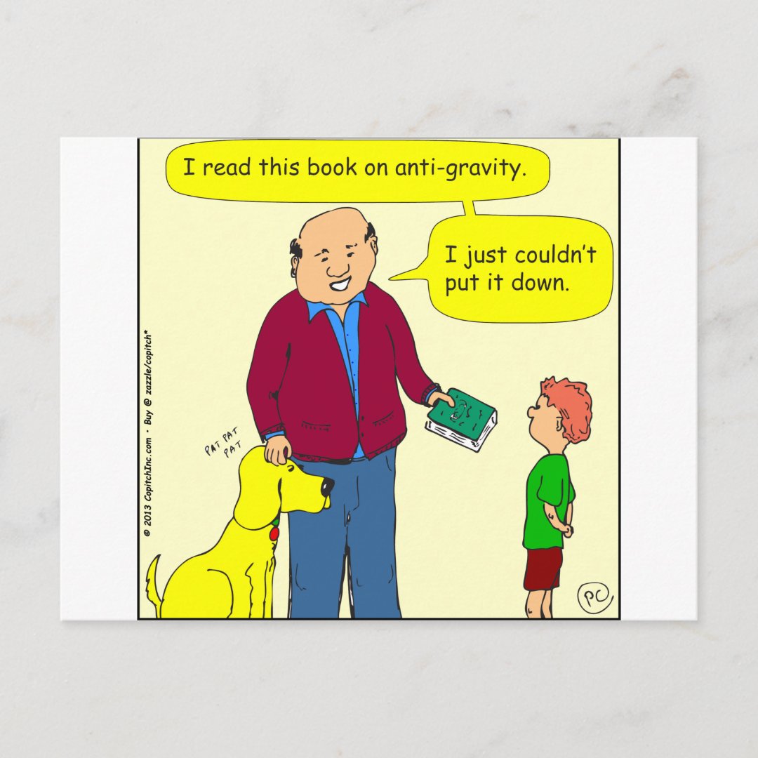 425 anti-gravity cartoon postcard | Zazzle