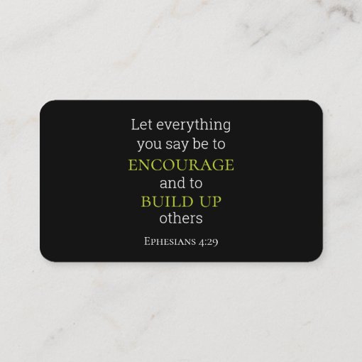 429 Business Card Bible Verse | Zazzle
