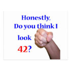 42 year old birthday designs postcard | Zazzle.com