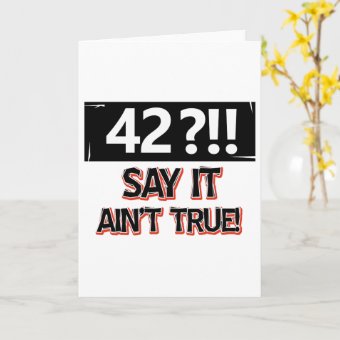 42 years old birthday gear card | Zazzle