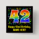 42nd Birthday: Colorful Music Symbols, Rainbow 42 Button | Zazzle