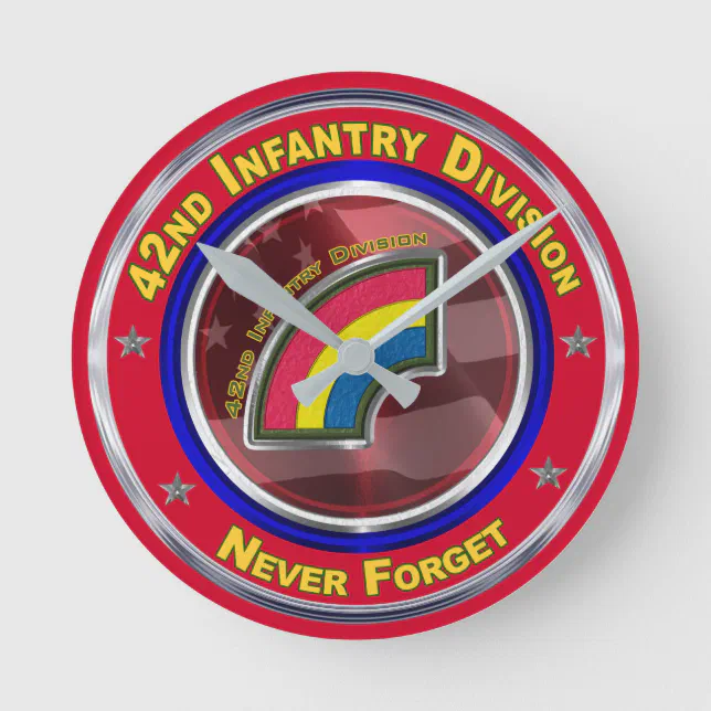 42nd Infantry Division Round Clock | Zazzle