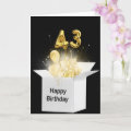 43rd Birthday Balloons In White Box Card | Zazzle