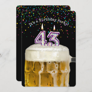43rd Birthday Invitations | Zazzle
