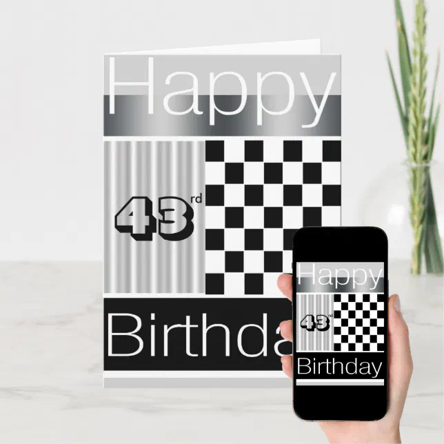 43rd Birthday Card | Zazzle