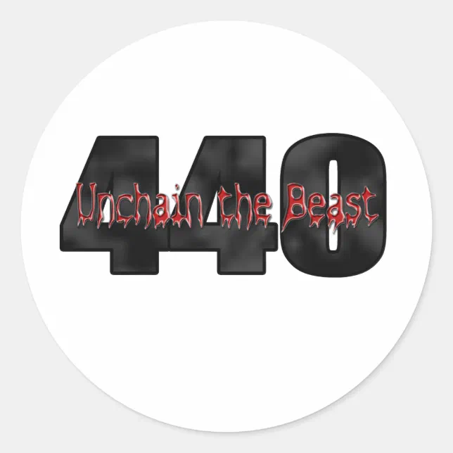 440 Mopar Beast Classic Round Sticker | Zazzle