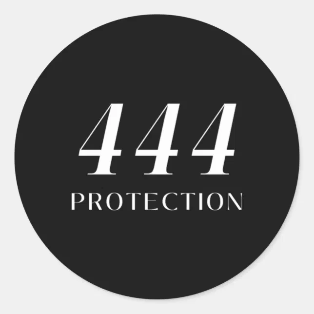 444 Protection Angel Number Inspirational Classic Round Sticker | Zazzle