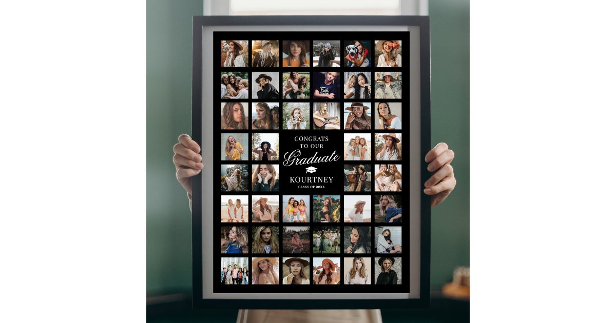 44 Photo Collage Graduation Poster | Zazzle