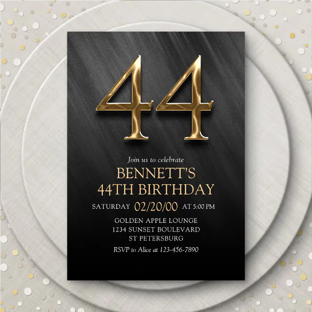 44th Birthday Invitation | Zazzle