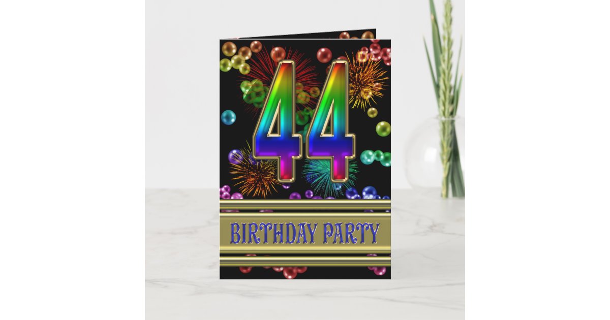 44th Birthday party Invitation | Zazzle