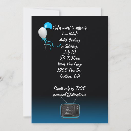44th Birthday Party Invite | Zazzle