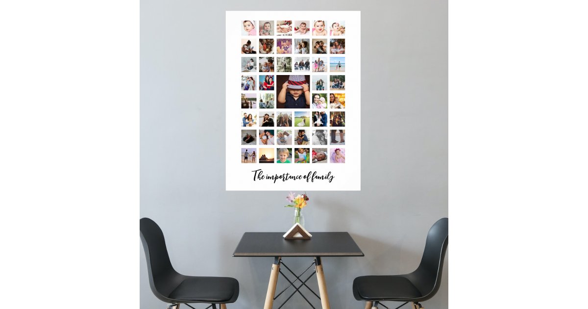 45 Photo Collage and Text Personalized Poster | Zazzle