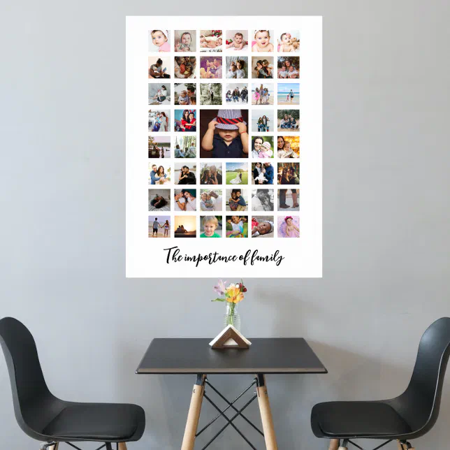 45 Photo Collage and Text Personalized Poster | Zazzle