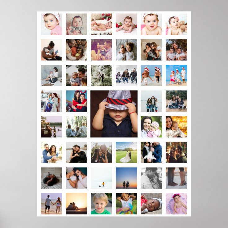 45 Photo Collage Personalized Poster | Zazzle