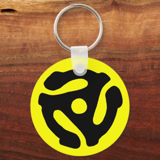 45 RPM Record Adapter Keychain | Zazzle