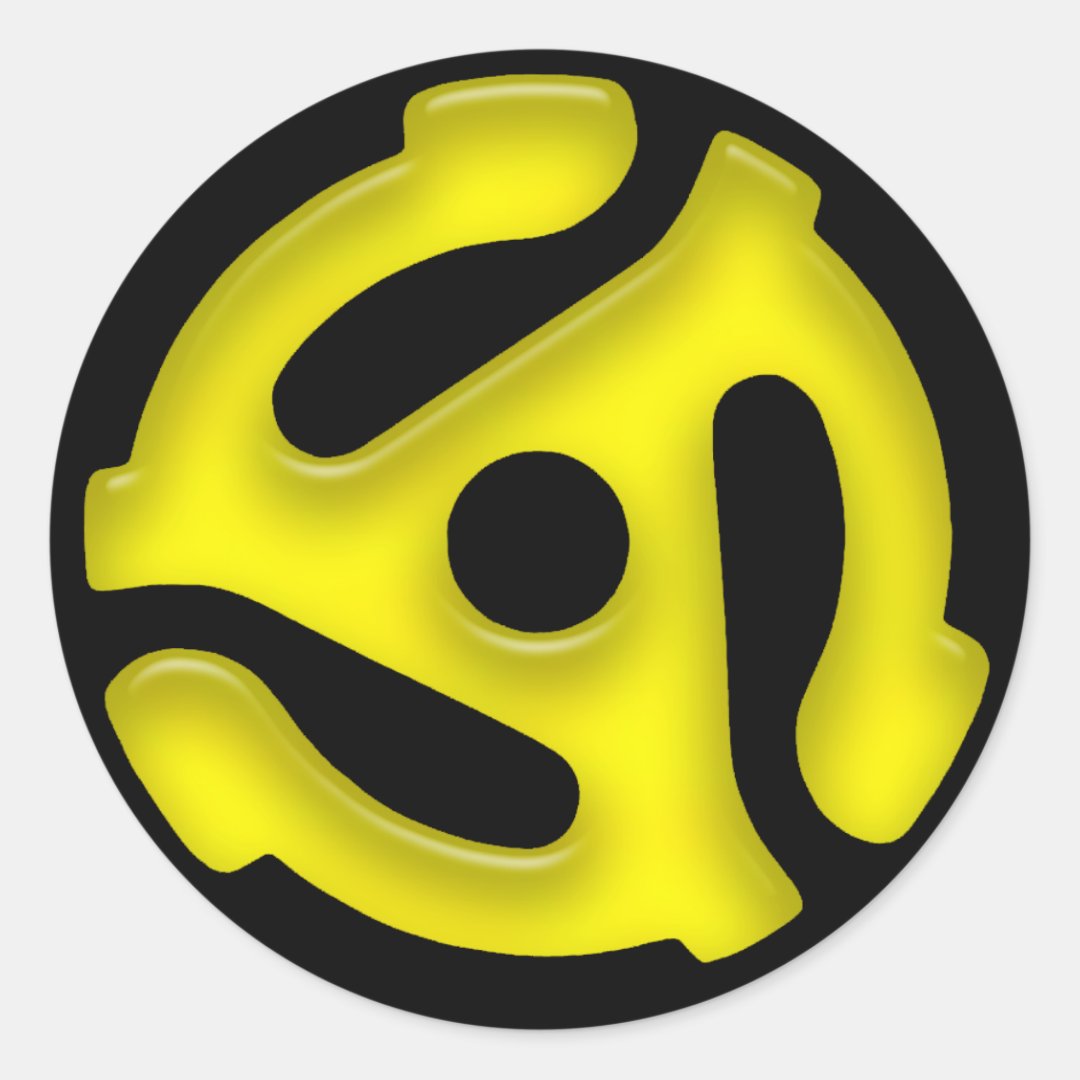45 RPM Record Adapter Sticker | Zazzle
