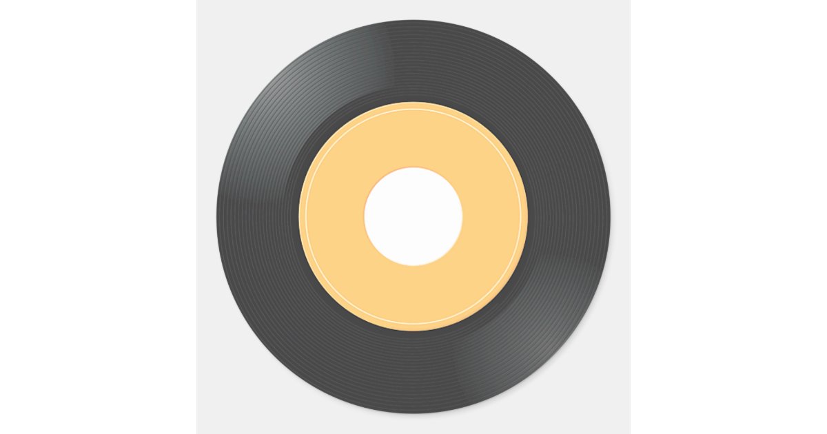 45 rpm Record Classic Round Sticker | Zazzle