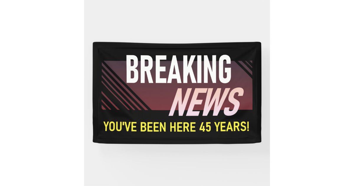 45 Year Work Anniversary 45th Employee Banner | Zazzle