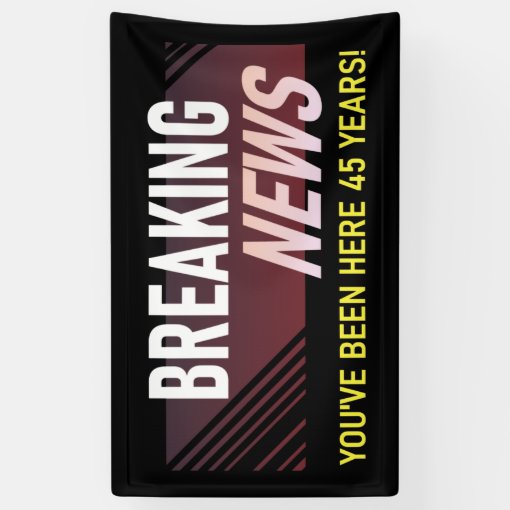 45 Year Work Anniversary 45th Employee Banner | Zazzle