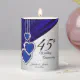 45th / 65th Sapphire Wedding Anniversary 2 Pillar Candle | Zazzle