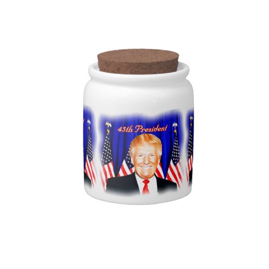 45th President-Donald Trump _ Candy Jar | Zazzle.com