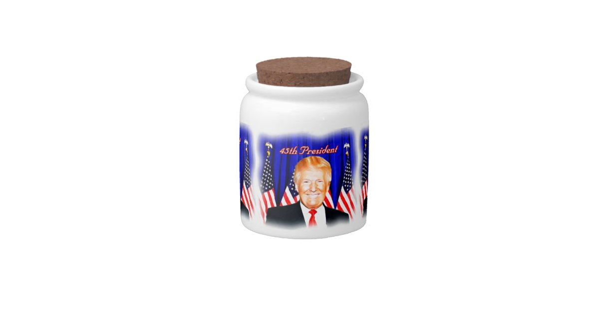 45th President-Donald Trump _ Candy Jar | Zazzle